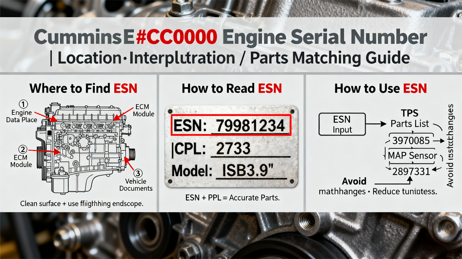 Cummins ESN Lookup: How to Find Your Engine Serial Number and Get the ...